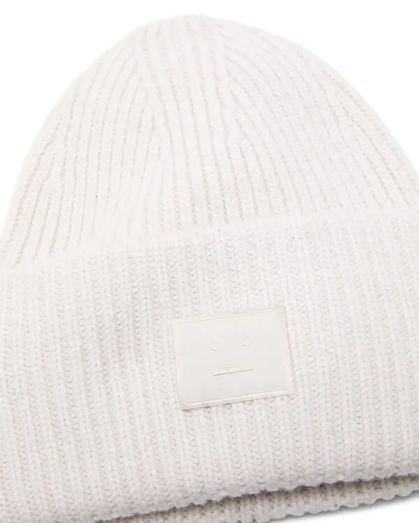 Acne Studios Ribbed Wool-blend Beanie - Light Grey