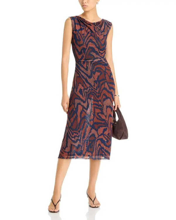 Johnny Was Leyla Boat Neck Midi Dress