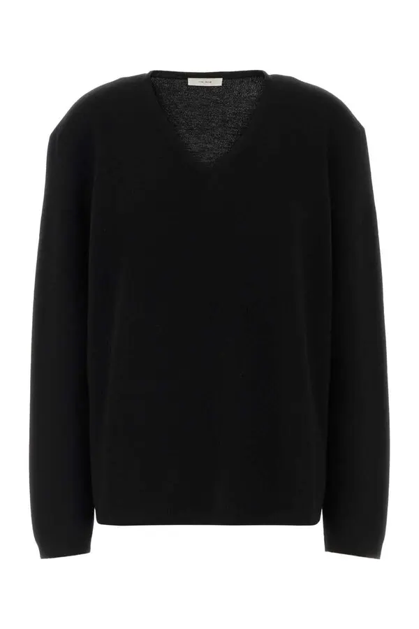 THE ROW Purin 100% Goat Cashmere Top - Black