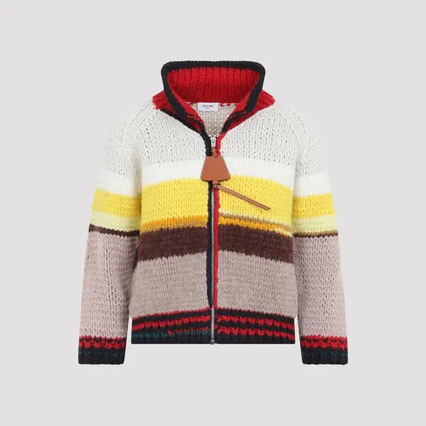 Celine Chunky Knit Zip-front Cardigan