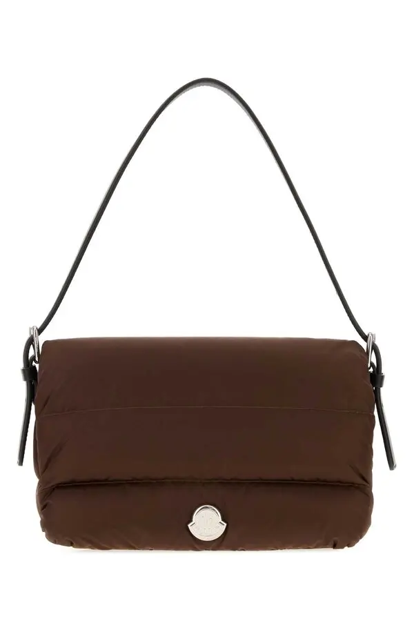 Moncler Caradoc Nylon Shoulder Handbag With Silver-tone Hardware, 25 Cm X 15 Cm X 7.5 Cm