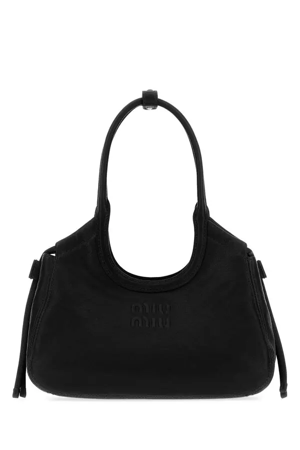 Miu Miu Mini Nappa Leather Ivy Handbag - Black