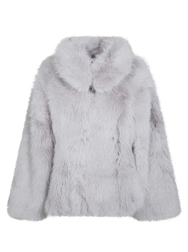 ROTATE BY BIRGER CHRISTENSEN Faux Fur Flared Jacket