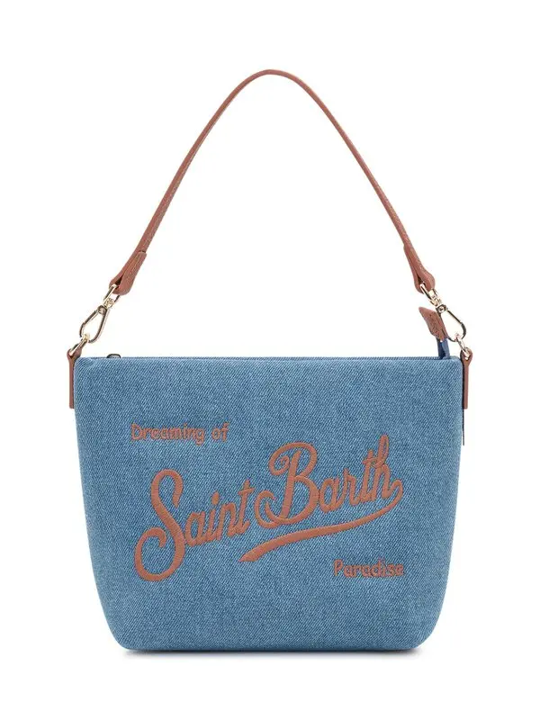 MC2 SAINT BARTH Soft Fabric Logo-embroidered Mini Shoulder Bag