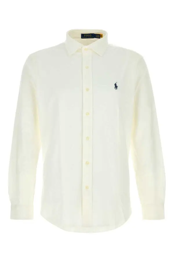 Polo Ralph Lauren Cotton-blend Button-front Shirt - White
