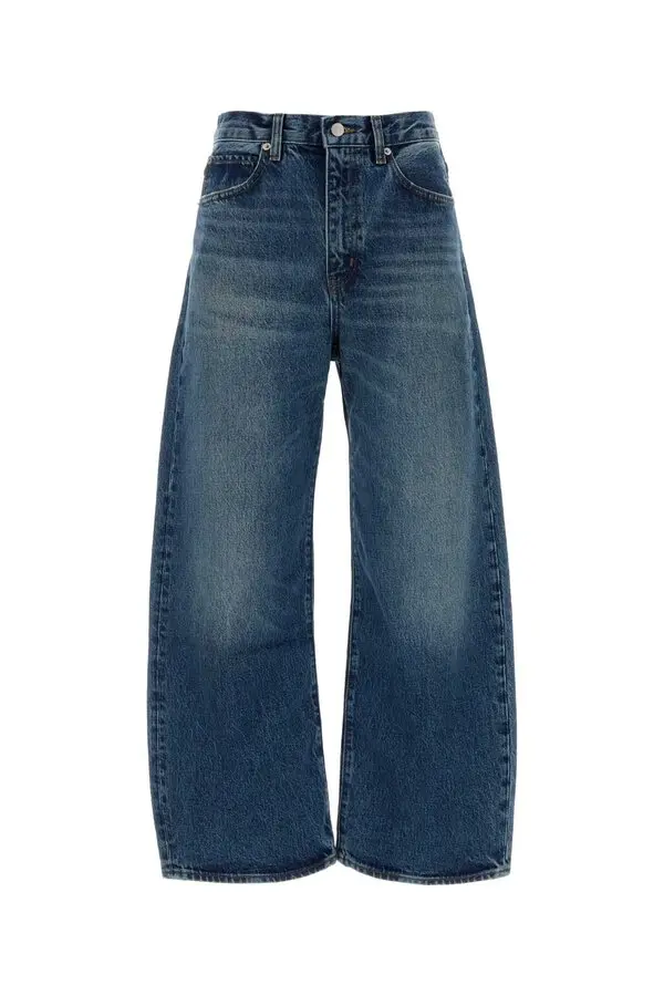 FRAME Stretch Denim Bow Crop Jeans - Blue