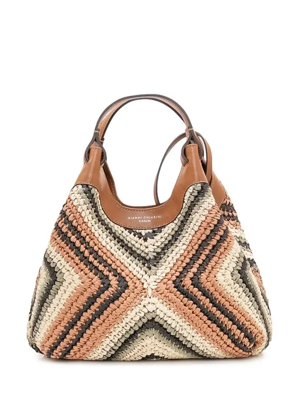 GIANNI CHIARINI Mini Geometric Woven Handbag