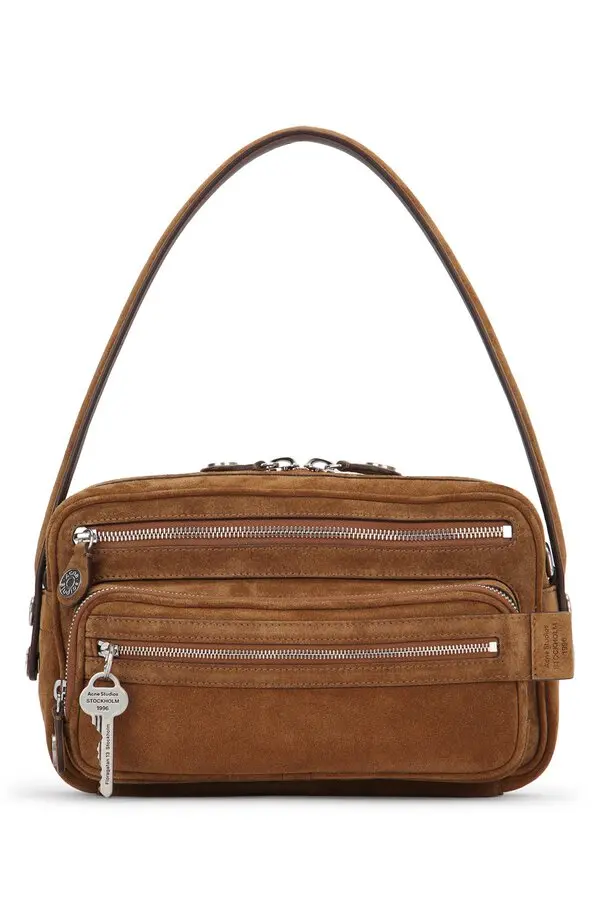 Acne Studios Camero Party Suede Crossbody Bag - Cognacbrown