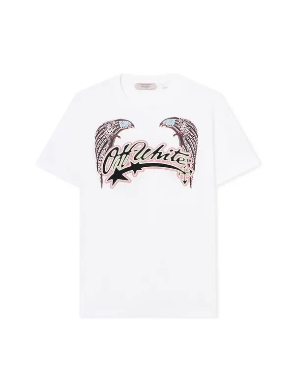 Off-White Swarovski Double Eagle Slim T-shirt - White