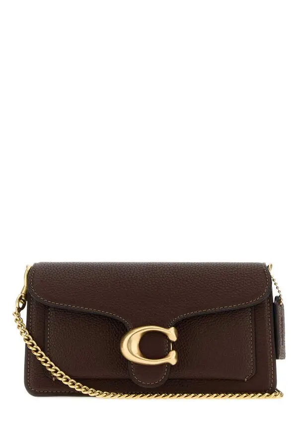 COACH NEW YORK Polished Pebbled Leather Tabby Chain Crossbody 19 Mini Bag