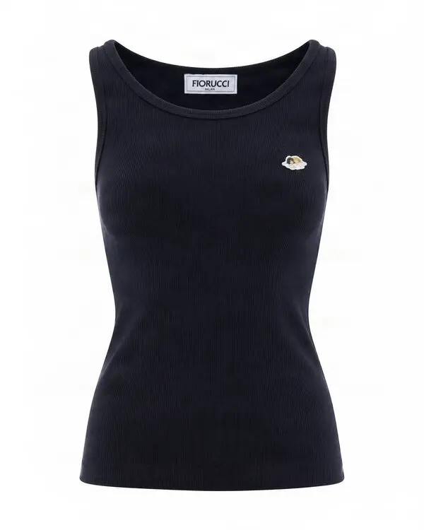 Fiorucci Ribbed Sleeveless Tank Top