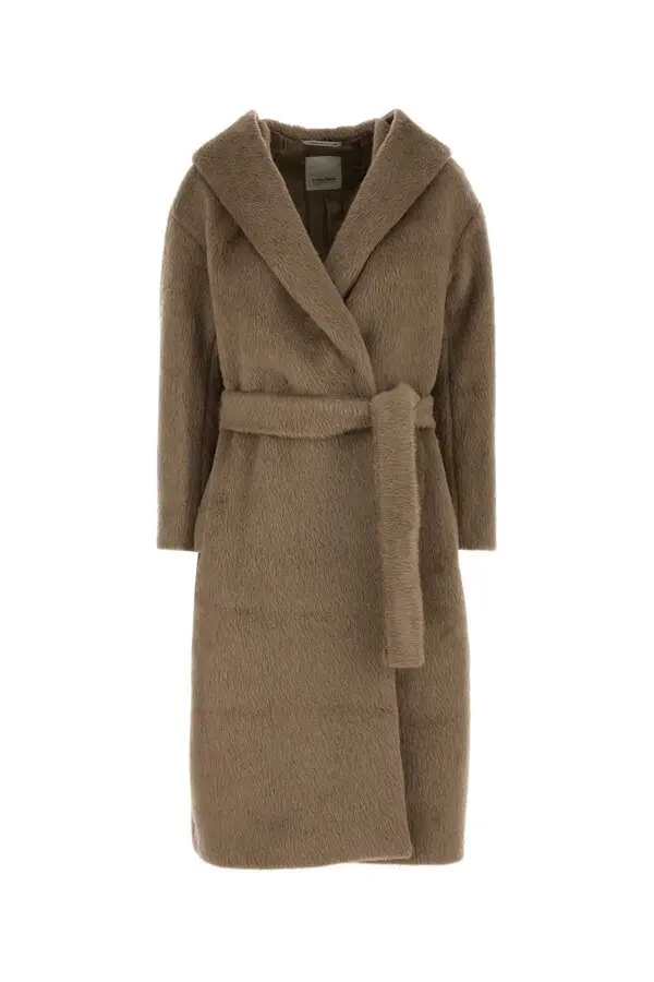 S MAXMARA Eliana Alpaca-blend Belted Jacket - Camel