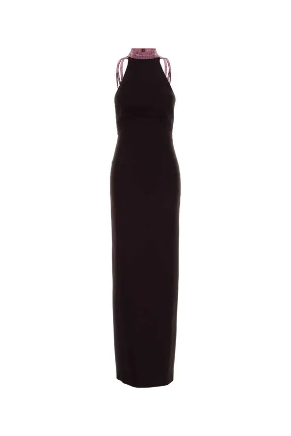 Attico Stretch Crepe Long Dress