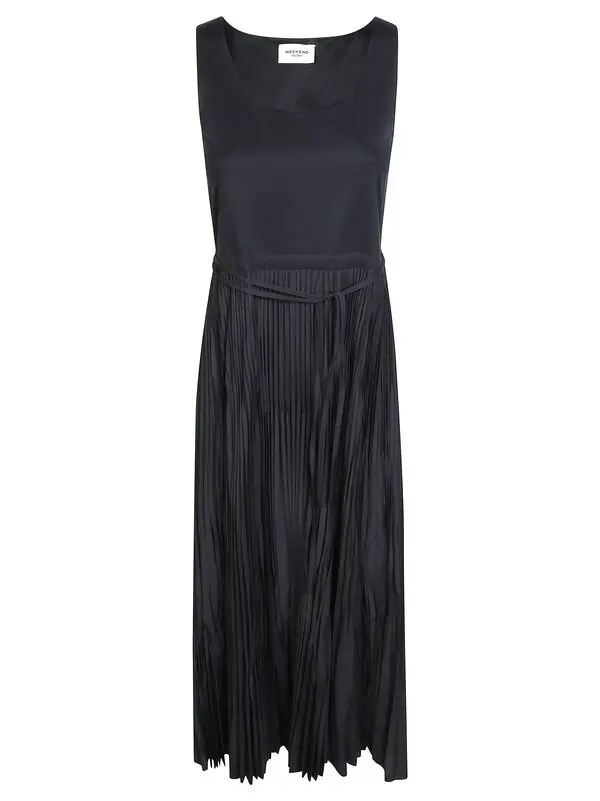 Max Mara Wkdclassi Silk-blend Gown S/m - Nero