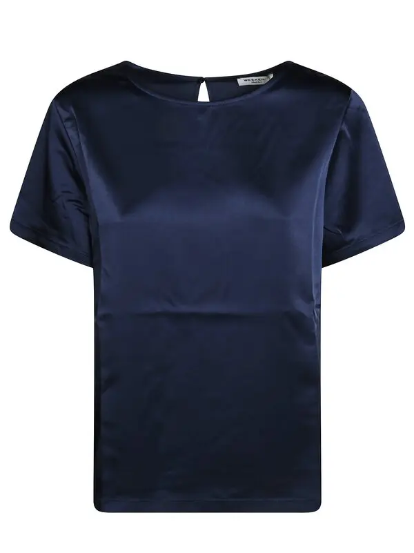Max Mara Satin-effect Crewneck T-shirt