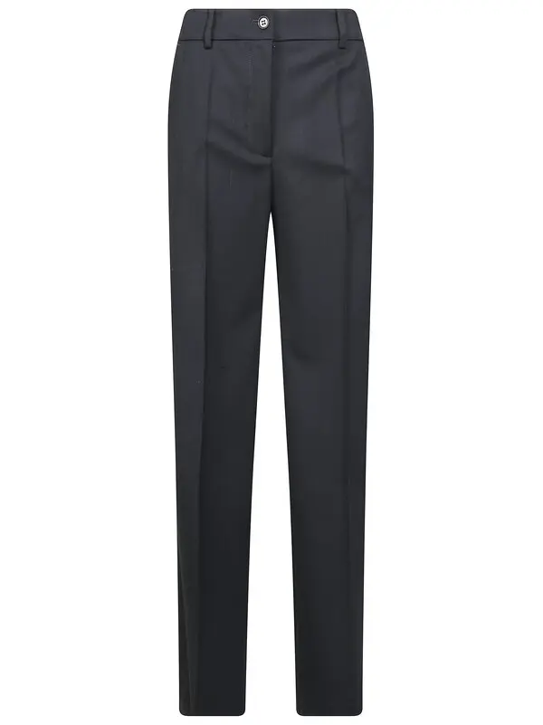 PAROSH Stretch Wool-blend Pants - Nero