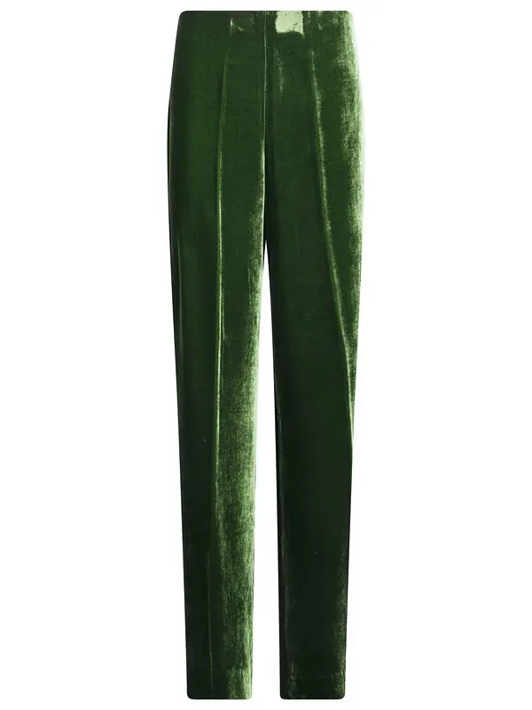 PAROSH Velvet Viscose Silk Pants For