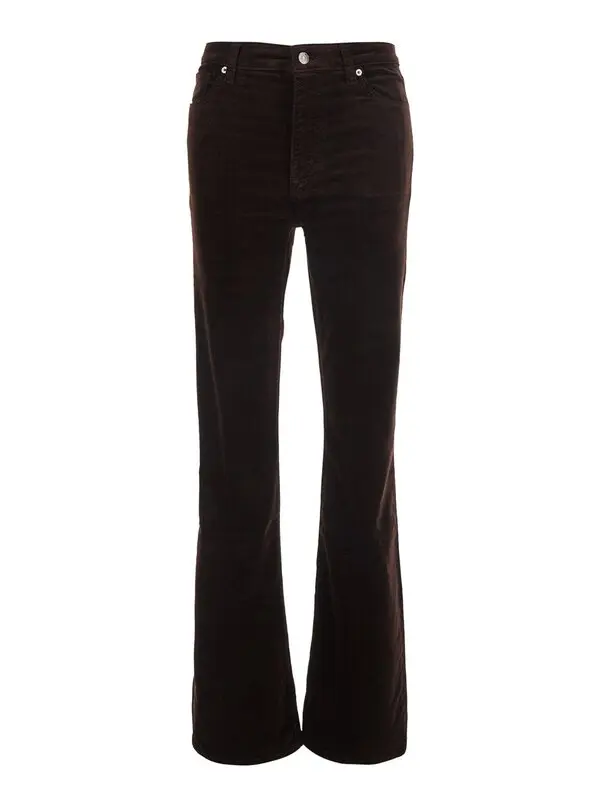 FRAME Regular-fit Corduroy-style Trousers With Zip & Button