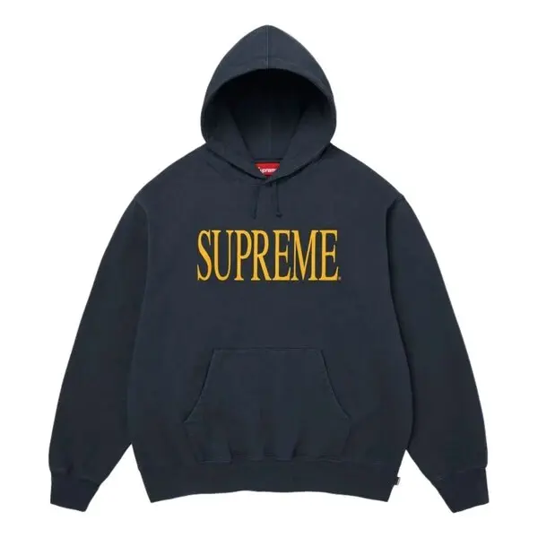 Supreme Capital Hooded Sweatshirt - Navy