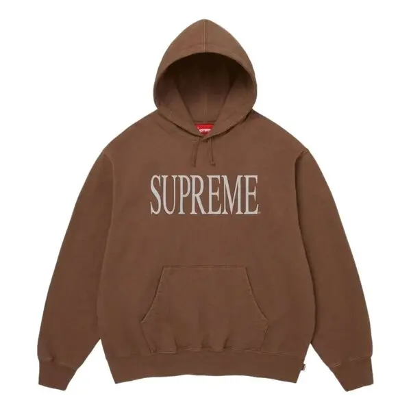 Supreme Capital Hooded Sweatshirt - Brown