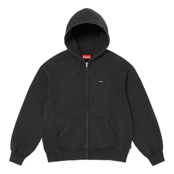 Supreme Small Box Zip Up Hooded Sweatshirt - Black