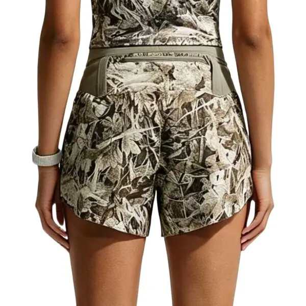 Nike Camo Dri-fit 4" Brief-lined Shorts - Sequoia/summit White
