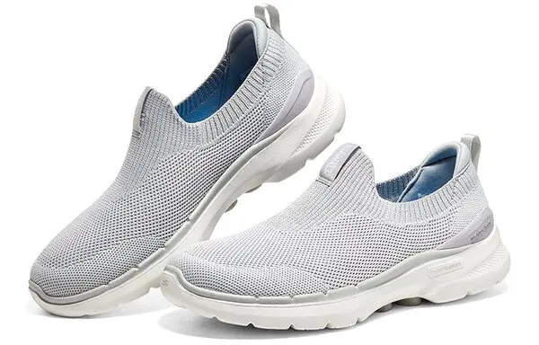 Sketchers Go Walk 6 Slip-on Athletic Sneakers - Light Grey