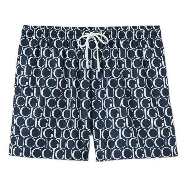 Gucci Maxi Print Nylon Swim Shorts - Navy
