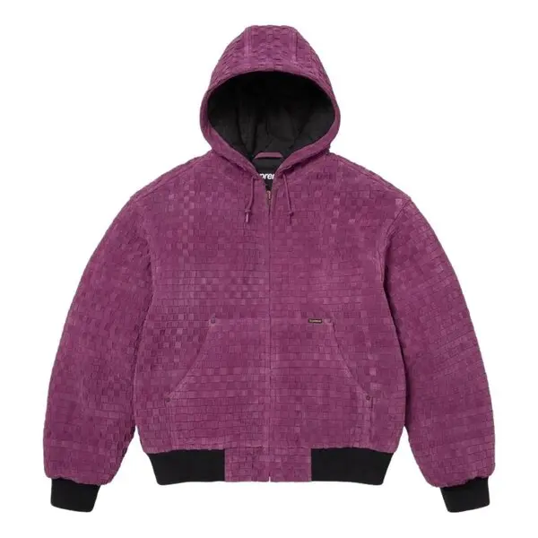 Supreme Fw26 Woven Suede Hooded Work Jacket