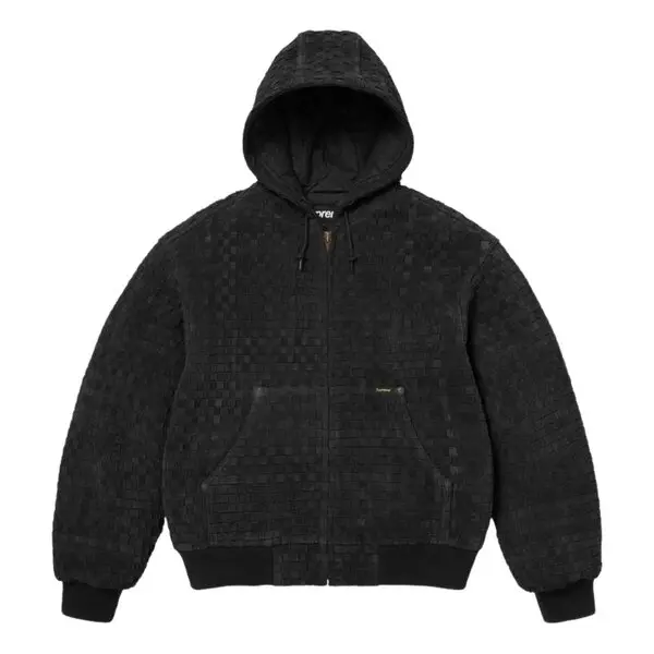 Supreme Fw26 Woven Suede Hooded Work Jacket