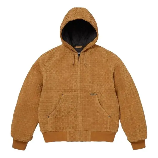 Supreme Fw26 Woven Suede Hooded Work Jacket