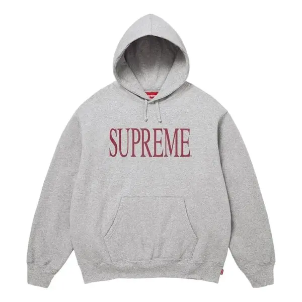 Supreme Fw26 Capital Hooded Sweatshirt - Heather Grey
