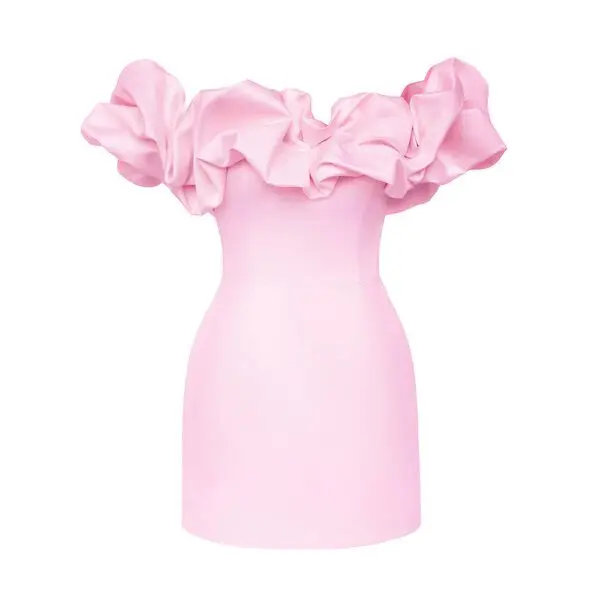 POST MERIDIEM Light Meringue Mini Dress - Pink