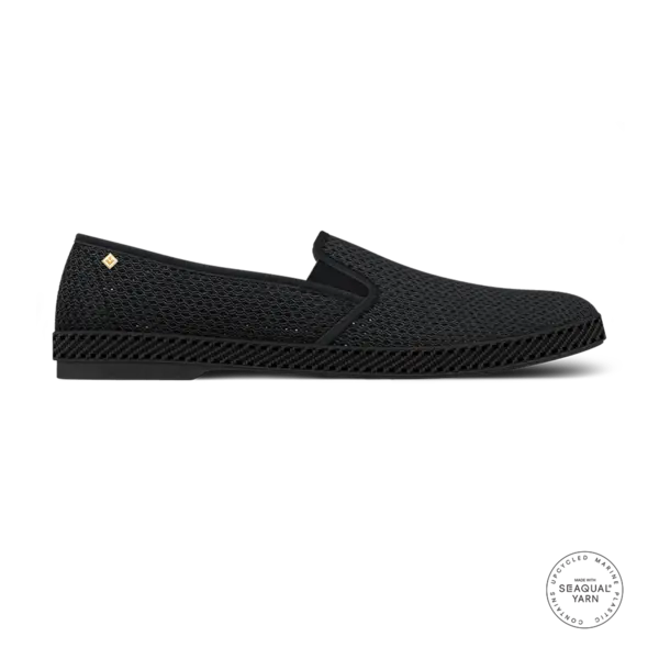Rivieras Classic Mesh Slip-on Loafers - Black