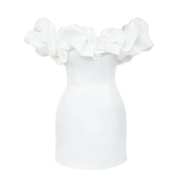 POST MERIDIEM Milk Meringue Mini Dress