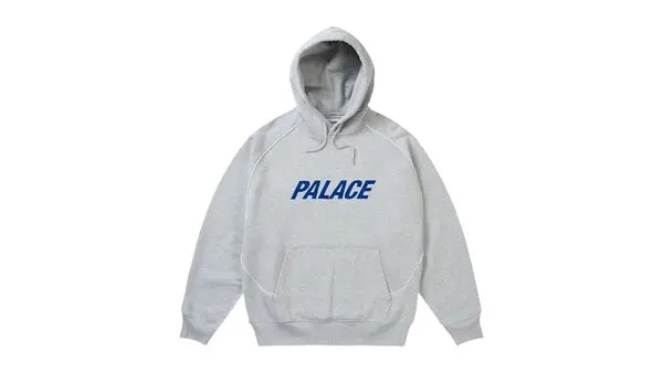 PALACE Line It Up Hood - Grey Marl