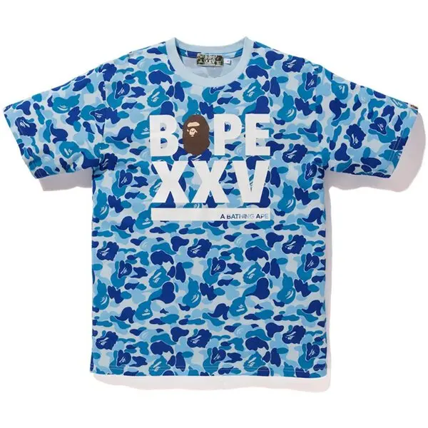 A BATHING APE Abc Xxv Logo Tee Shirt - Blue