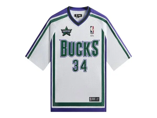 Kith Nba Allstar Milwaukee Bucks Leon Jersey - White