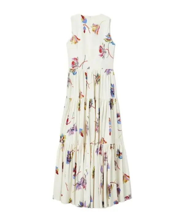 La DoubleJ Big Sleeveless Tiered Floral Dress