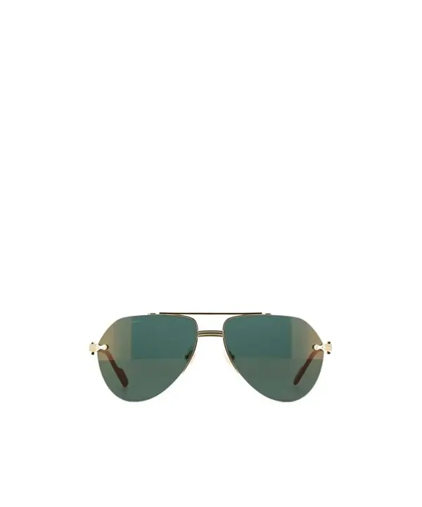 Cartier Aviator Frame Sunglasses - Green