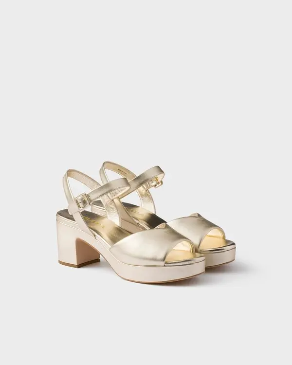 Prada Padded Nappa Leather Sandals