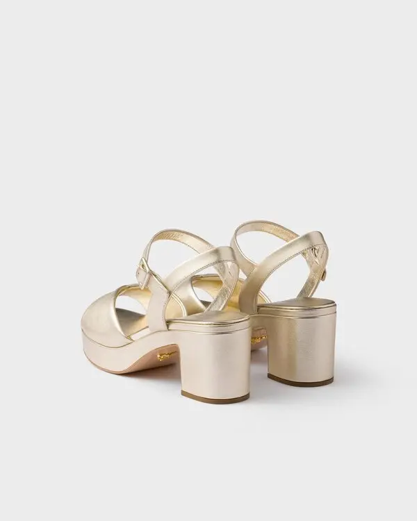 Prada Padded Nappa Leather Sandals