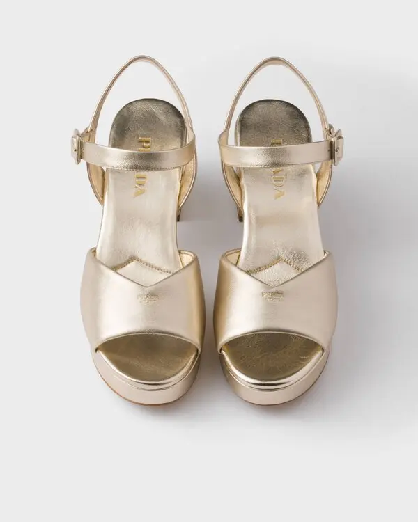 Prada Padded Nappa Leather Sandals