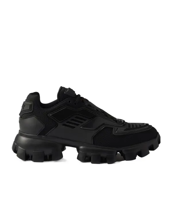 Prada Cloudbust Thunder Knit Fabric Sneakers - Black