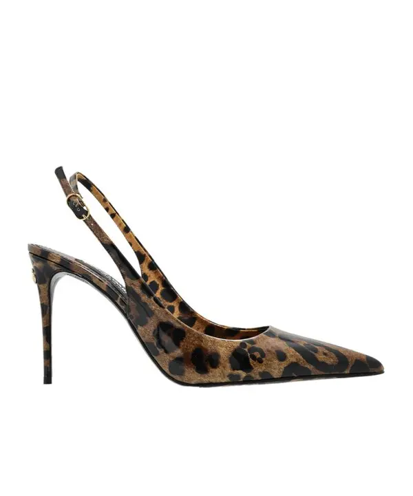 Dolce & Gabbana Dolce Gabbana Leopard-printed Slingback Pumps