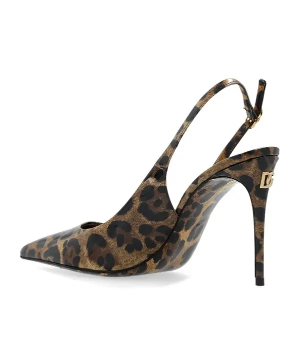 Dolce & Gabbana Dolce Gabbana Leopard-printed Slingback Pumps