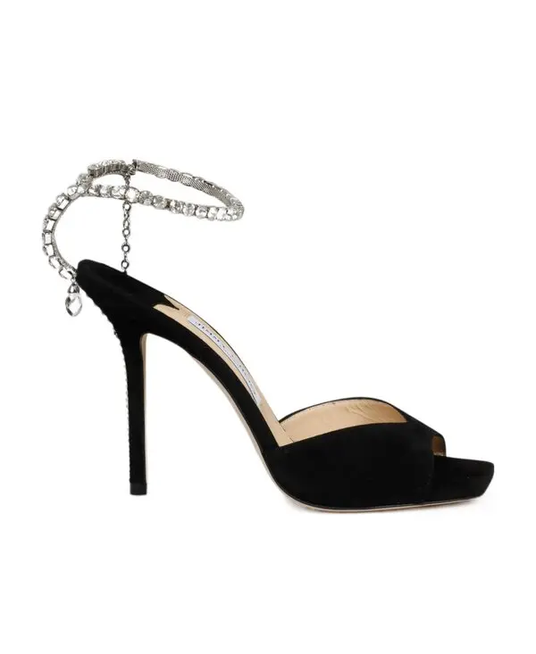 JIMMY CHOO Saeda 100 Embellished Sandals