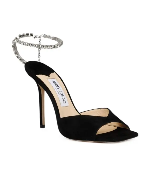 JIMMY CHOO Saeda 100 Embellished Sandals