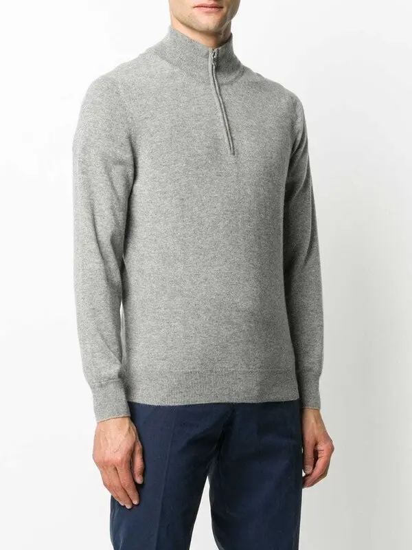 Brunello Cucinelli Zip-up Roll Neck Jumper