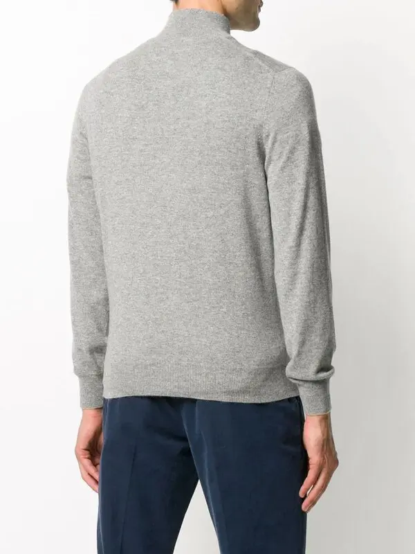 Brunello Cucinelli Zip-up Roll Neck Jumper